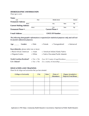 Fillable Online uncg Applications - The University of North Carolina at Greensboro - uncg Fax ...