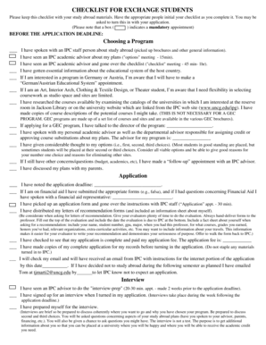 Fillable Online uncg CHECKLIST FOR JAN2007 - uncg Fax Email Print - pdfFiller