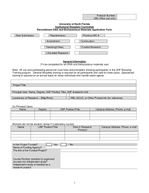 Fillable Online unf Universal Application - University of North Florida ...