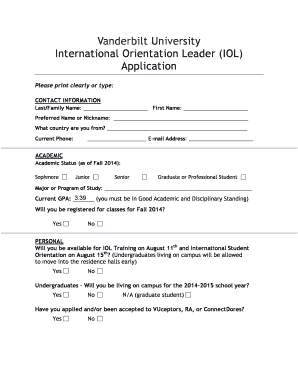 Fillable Online vanderbilt (IOL) Application No - Vanderbilt University ...