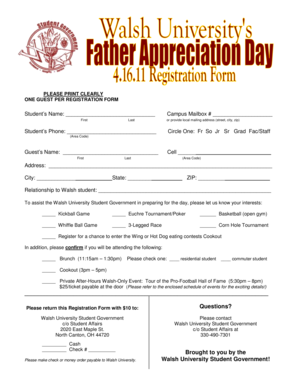 Fillable Online walsh Questions? Brought to you by the Walsh University S - walsh Fax Email ...