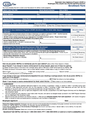 Fillable Online wsu Enrollment Form - Washington State University - wsu ...