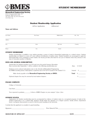 Fillable Online eng wayne Student Mem. Application - College of ...