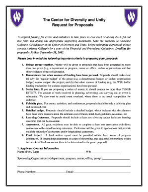 Fillable Online weber The Center for Diversity and Unity Request for ...