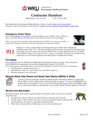 Fillable Online wku Contractor Handout Fax Email Print - pdfFiller