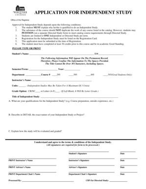 Fillable Online whittier Independent Study NEW 122309CORRECTED - whittier Fax Email Print ...