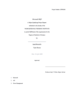 Fillable Online wpi Microsoft MQP - Worcester Polytechnic Institute - wpi Fax Email Print ...