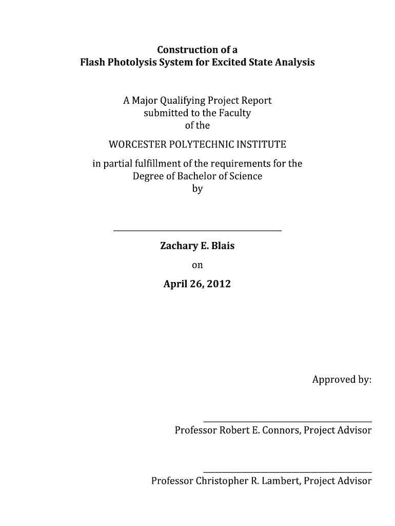 Fillable Online wpi Construction of a - wpi Fax Email Print - pdfFiller