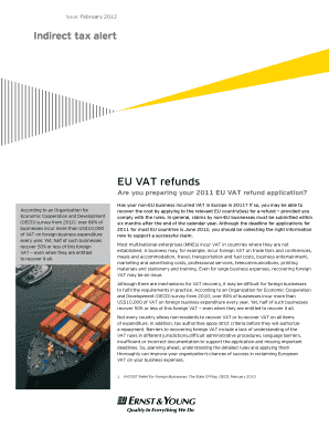 Fillable Online EU VAT refunds Fax Email Print - pdfFiller