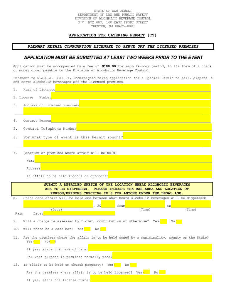 Fillable Online APP Catering Application - Internet Version.doc Fax Email Print - pdfFiller