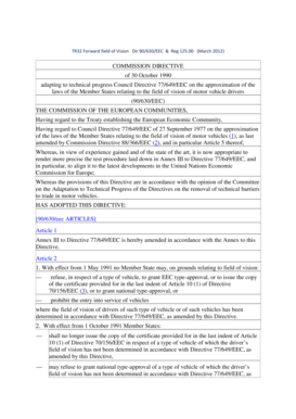 Fillable Online COMMISSION DIRECTIVE of 30 October 1990 adapting to ...