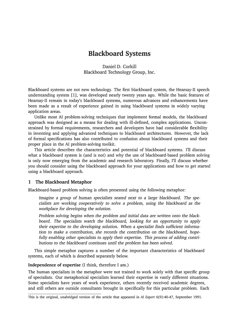 Fillable Online Blackboard Systems - Semantic Scholar Fax Email Print - pdfFiller