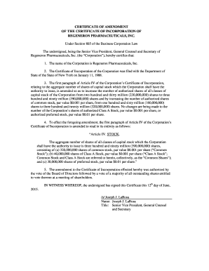 Fillable Online OF THE CERTIFICATE OF INCORPORATION OF Fax Email Print ...