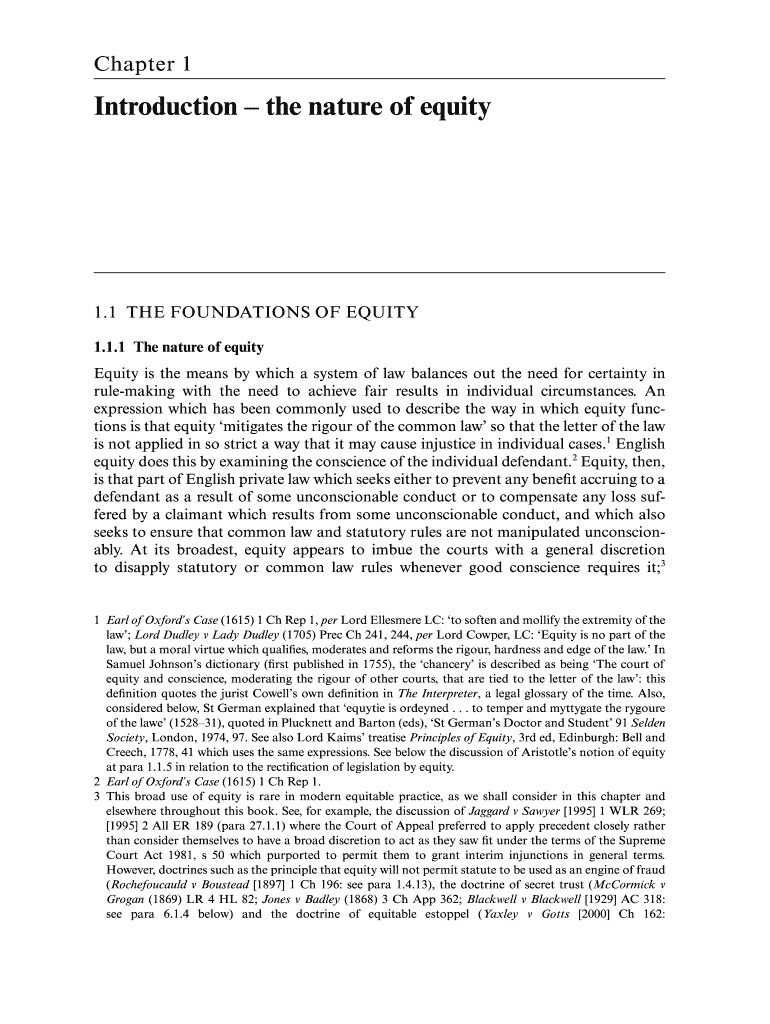 Fillable Online Introduction the nature of equity Fax Email Print ...