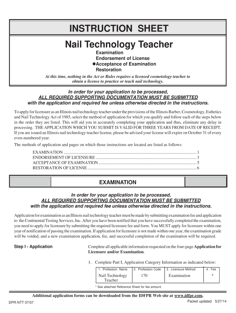 Fillable Online Nail Technology Teacher Fax Email Print - pdfFiller