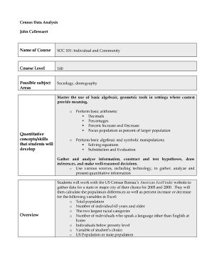 Fillable Online Census Data Analysis Fax Email Print - pdfFiller