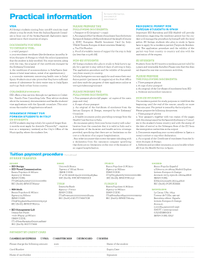 Fillable Online Practical information - Istituto Europeo di Design Fax Email Print - pdfFiller