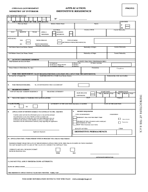 Fillable Online APPLICATION DEFINITIVE RESIDENCE Fax Email Print ...