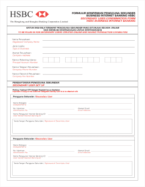 Fillable Online BUSINESS INTERNET BANKING HSBC Fax Email Print - pdfFiller