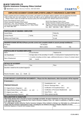 Fillable Online EMPLOYEE ACCIDENT COVER/ EMPLOYER S LIABILITY INSURANCE ...