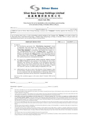 Fillable Online Proxy Forms - Form of proxy for use by - Silver Base ...