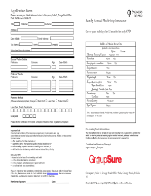 Fillable Online engineersireland insureplusie pdf form Fax Email Print ...