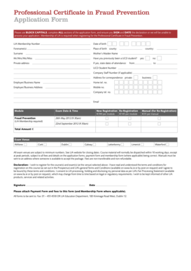Fillable Online Professional Certificate in Fraud Prevention ...