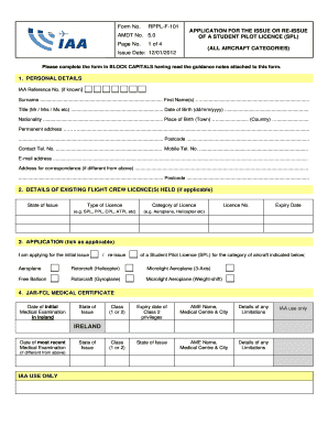 Fillable Online IRELAND - Irish Aviation Authority Fax Email Print ...