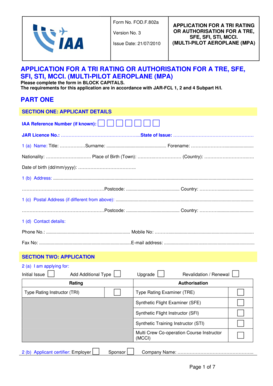 Fillable Online TRI_TRE_SFE_SFI_STI_MCCI_Application Form Fax Email Print - pdfFiller