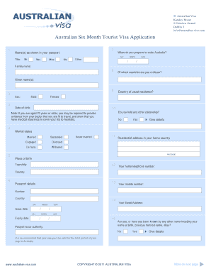 Visa To Enter Australia - Fill Online, Printable, Fillable, Blank ...