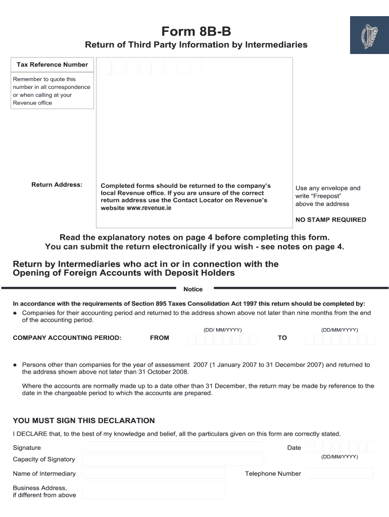 Fillable Online Return of Third Party Information by Intermediaries Fax ...