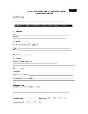 Fillable Online offaly Form I Grant for the conservation of a protected structure - offaly Fax ...