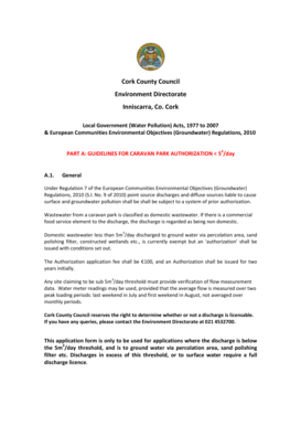Fillable Online Caravan Authorization Form - Cork County Council Fax ...