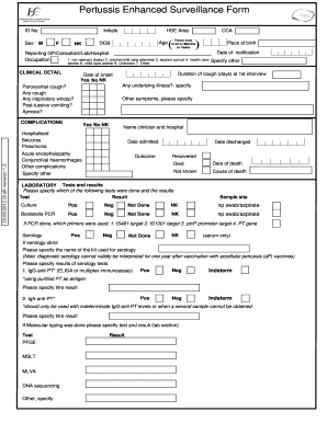 Fillable Online Pertussis Enhanced Surveillance Form - Health ...
