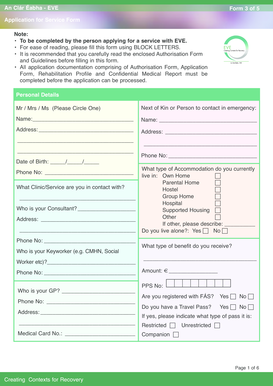 Fillable Online Application Form for Service - EVE Fax Email Print ...