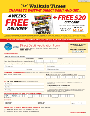 Fillable Online Rooster Easy Pay Application Form_JUNE.indd - Stuff Fax ...