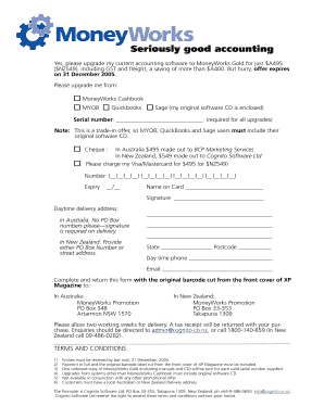 Fillable Online XP Mag Form - MoneyWorks Fax Email Print - pdfFiller