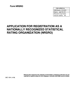 Fillable Online jcr co Form NRSRO OMB APPROVAL OMB Number: 3235-0625 Expires: April 30, 2012 ...