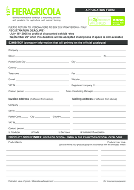 Fillable Online Exhibitor Application Form Fax Email Print - pdfFiller