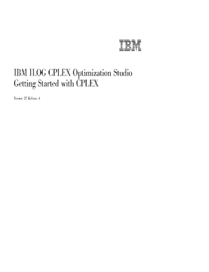Fillable Online cedric cnam Getting Started with CPLEX - IBM - cedric cnam Fax Email Print ...