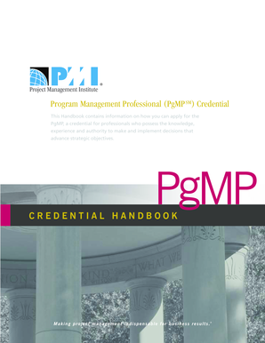 Program Management Professional Pgmp Handbook Pdf - Fill Online, Printable, Fillable, Blank ...