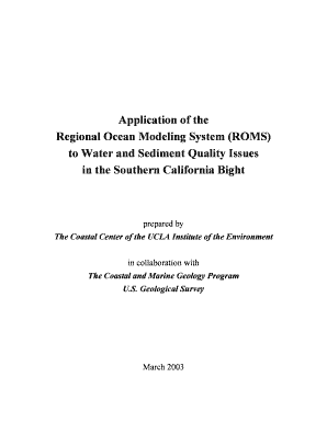 Fillable Online Regional Ocean Modeling System (ROMS) Fax Email Print - pdfFiller
