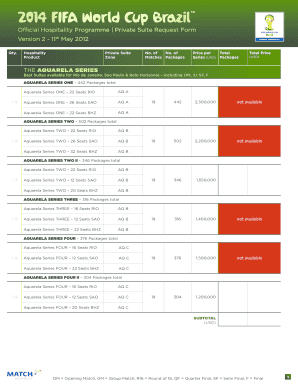 Fillable Online 2014 FIFA World Cup Brazil - ASO - Amaury Sport ...
