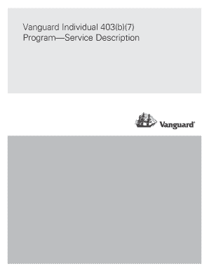Fillable Online Vanguard Individual 403(b)(7) ProgramService ...