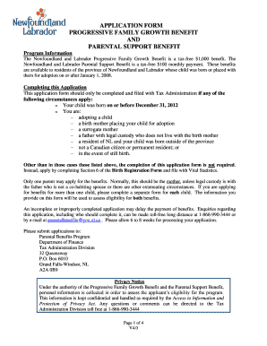Fillable Online fin gov nl application form progressive family growth ...