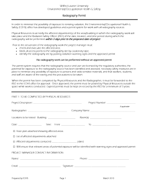 Fillable Online wlu Radiography Permit.doc - wlu Fax Email Print ...
