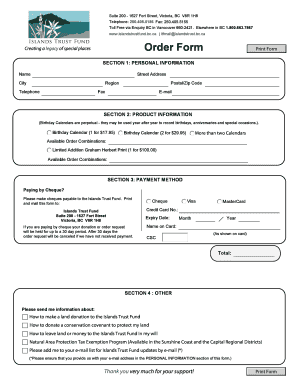 Fillable Online Purchase order form - Islands Trust Fund Fax Email ...