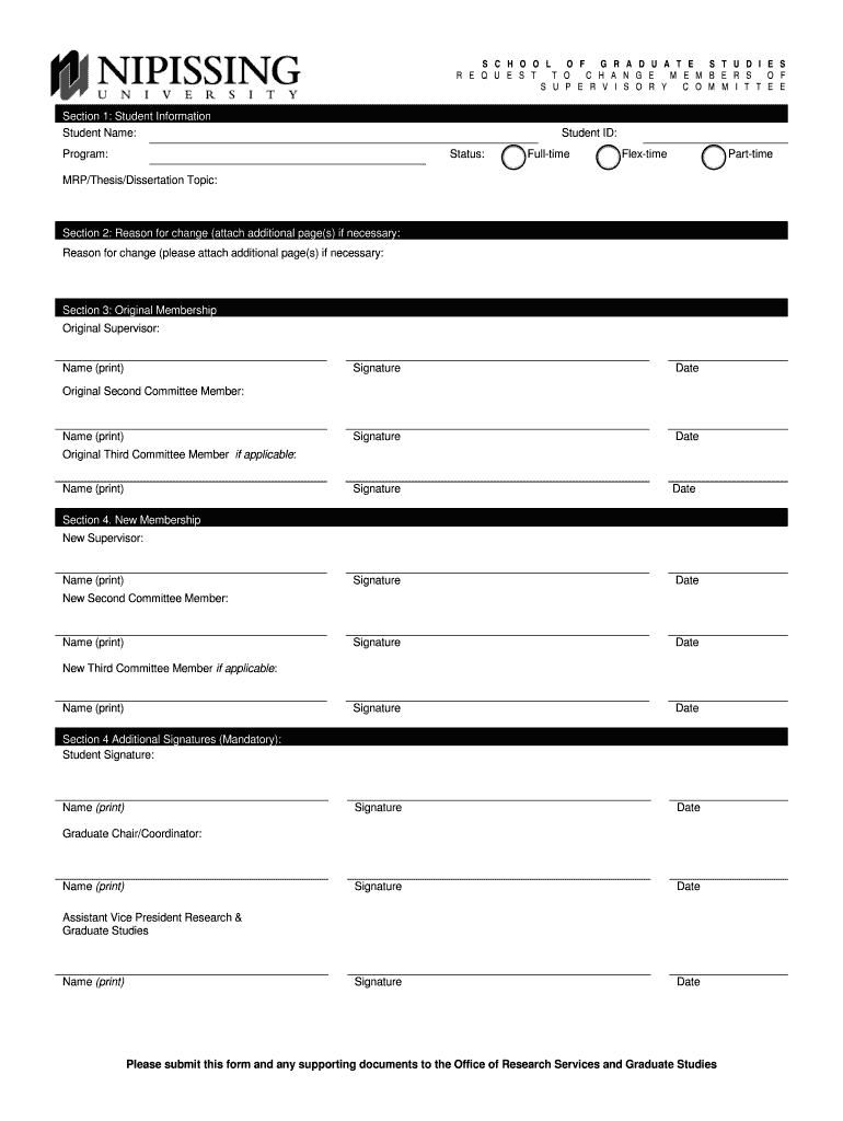Fillable Online Request to Change Members of Supervisory Committee Fax Email Print - pdfFiller