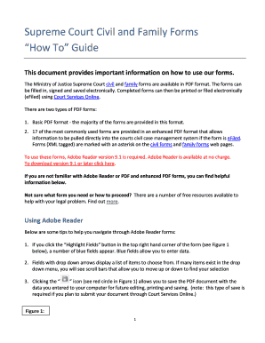Fillable Online ag gov bc Supreme Court Civil and Family Forms "How To ...