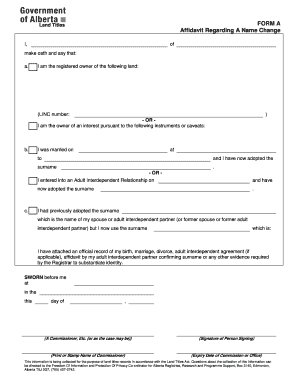 Fillable Online servicealberta gov ab MARITAL NAME CHANGE* - Service ...